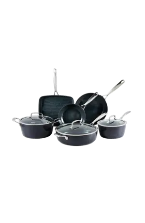 CUISINE::PRO® Green Stone™ 9-piece Cookset - Black