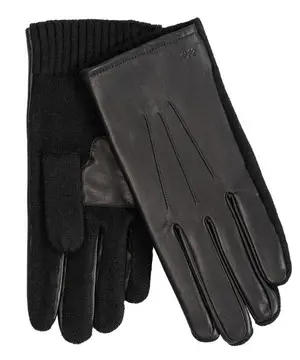Echo Knit Combo Leather Glove - Black