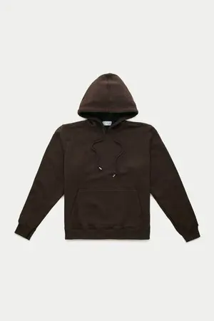 WOLF VS. GOAT (WVG) Cotton Fitted Hoodie - Seal Brown