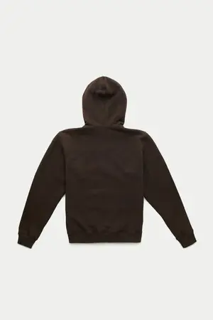 WOLF VS. GOAT (WVG) Cotton Fitted Hoodie - Seal Brown