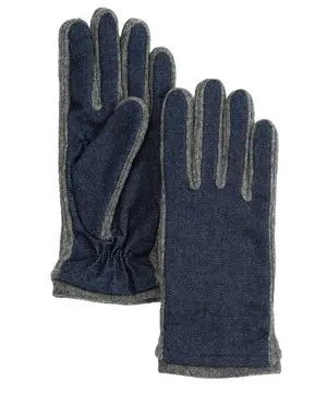 Echo Denim Combo Gloves - Navy/denim