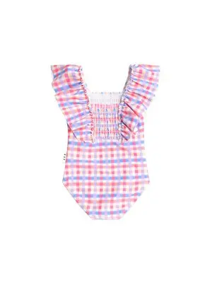 HUXBABY Shirred Frill One-piece Swimsuit - Multi