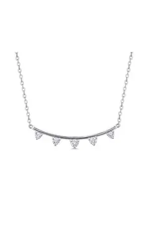 SEED2STONE Lab Grown Diamond Bar Necklace - Silver