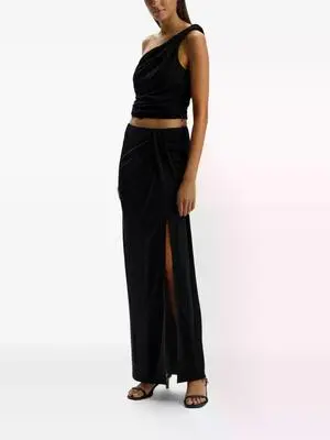 12 STOREEZ Draped Maxi Skirt
