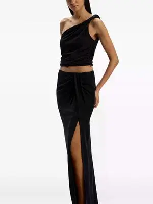 12 STOREEZ Draped Maxi Skirt