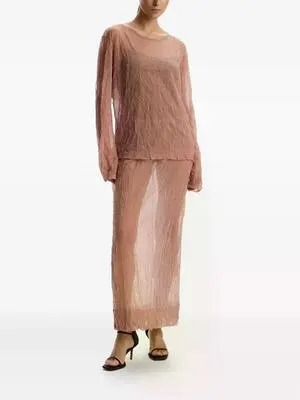 12 STOREEZ Crinkled Maxi Skirt