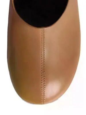 12 STOREEZ 70mm Leather Pumps - Brown