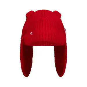 CHARLES JEFFREY Mohair Chunky Rabbit Beanie - Red