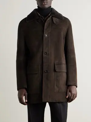 Zegna Shearling Coat - Brown