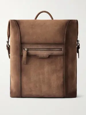 Officine Creative Jules Suede Backpack - Brown