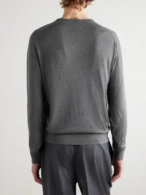 John Smedley Hatfield Sea Island Cotton Sweater - Gray
