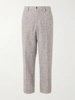 Nn07 Paw 1087 Straight-leg Recycled-herringbone Suit Trousers - Brown