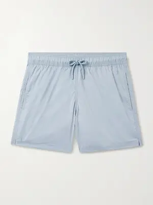 Frescobol Carioca Salvador Straight-leg Mid-length Swim Shorts - Blue