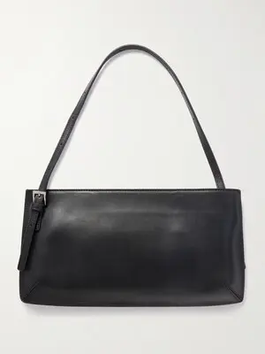 ST. AGNI 90s Leather Shoulder Bag - Black