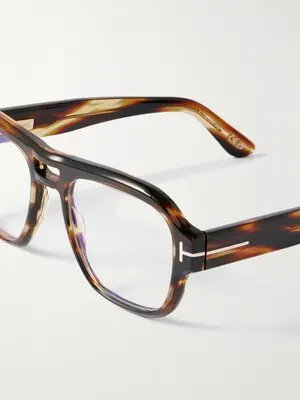 TOM FORD Aviator-style Acetate Optical Glasses