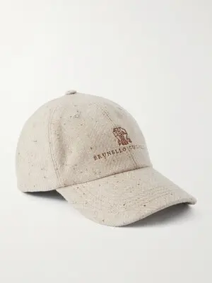Brunello Cucinelli Wool And Cashmere-blend Baseball Cap - Neutrals