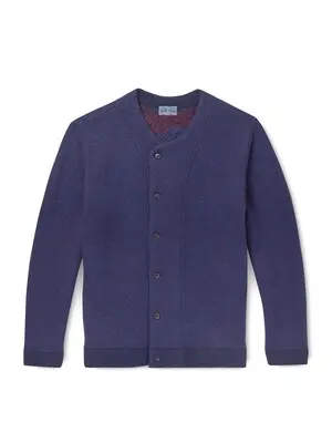 Blue Blue Japan Intarsia Wool-blend Cardigan - Blue