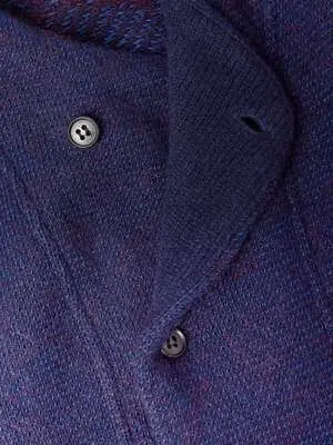 Blue Blue Japan Intarsia Wool-blend Cardigan - Navy