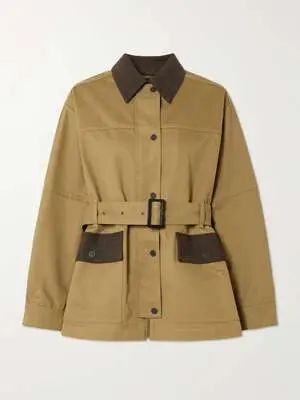 Purdey Lexham Belted Coated-cotton Jacket - Army Green