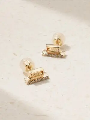 MELISSA JOY MANNING Cityscape Citrine And Diamond Earrings - Gold