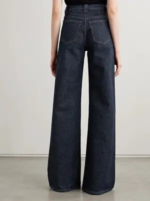 Khaite Dane High-rise Wide-leg Jeans - Blue