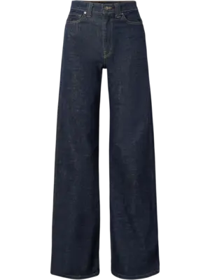 Khaite Dane High-rise Wide-leg Jeans - Blue
