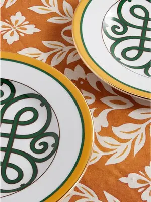 La DoubleJ Gold-plated Porcelain Dinner Plates Set