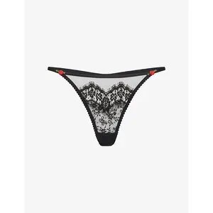 Agent Provocateur Classisa Lace Thong Xxl - Black