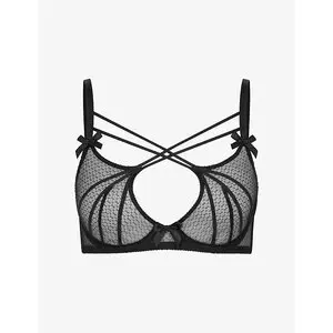 Agent Provocateur Nicki High-neck Underwired Mesh Bra - Black