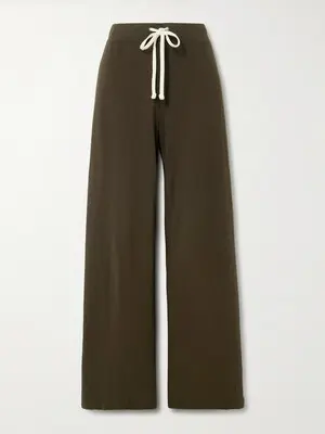 JAMES PERSE Cotton-terry Track Pants - Brown