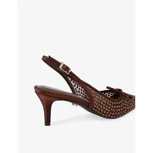 Carvela Positano Vinyl Mesh Slingback Heels