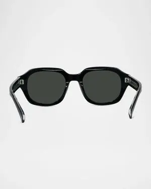 Vuarnet Belvedere 11 Acetate Rectangle Sunglasses - Black