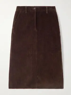 Bally Cotton-corduroy Midi Skirt