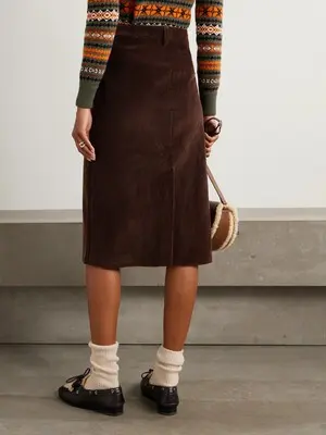 Bally Cotton-corduroy Midi Skirt