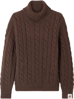 Bally Cable-knit Wool Turtleneck Sweater