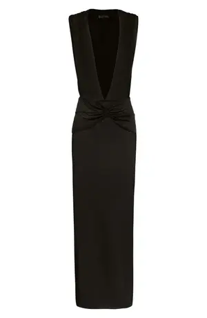 VIX PAULA HERMANNY Cindy Long Mesh Cover-up Maxi Dress - Black