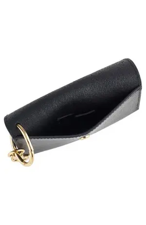 Madewell The Zip Leather Card Case Wallet - True Black