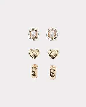 Lilly Pulitzer® Spicy Socialite Earring Set - Gold Metallic