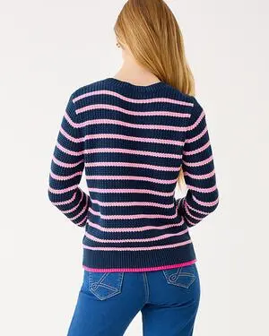 LILLY PULITZER Jovienne Pullover Sweater - Low Tide Navy Shine Bright Stripe