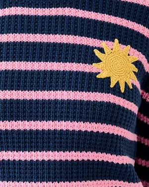 LILLY PULITZER Jovienne Pullover Sweater - Low Tide Navy Shine Bright Stripe