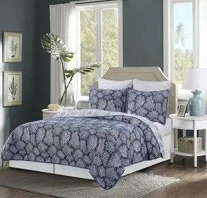 C&F HOME Coral Jaquard Coverlet - Blue