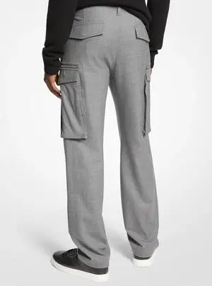 Michael Kors Stretch Wool Cargo Pants - Grey