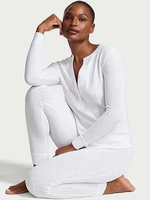Long Sleeve Pointelle Sleepwear