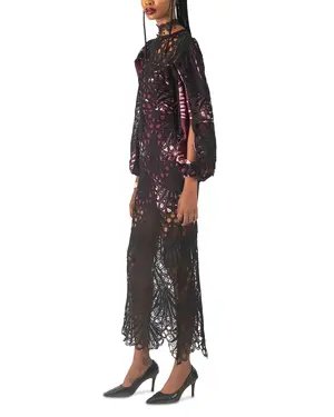 BUSAYO Monife Lace Overlay Split Sleeve Dress