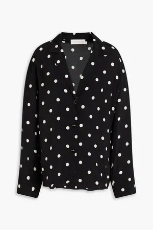 Women's Black White Polka Dot Shirts