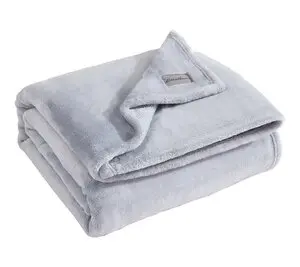 Eddie Bauer Ultra Lux Plush Blue Plush-fleece 5 'x60' Throw - One-color