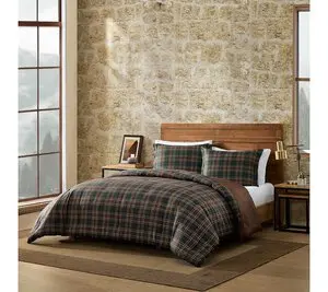 Eddie Bauer Huntley Plaid Brown F/q Comforter S Et - One-color
