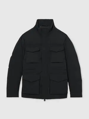 REISS Quilted Four-pocket Puffer Jacket