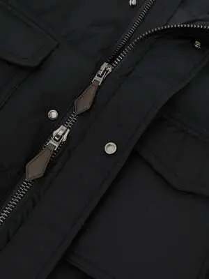 REISS Quilted Four-pocket Puffer Jacket