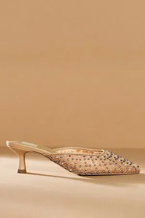 Dolce Vita Cleo Pearl Mule Heels - Rose